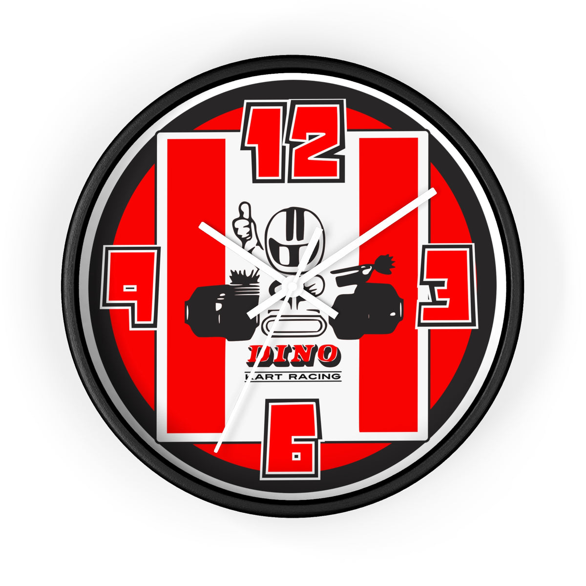 Vintage Karting Dino Racing Karts Wall Clock – Kart Racers Speed Shop