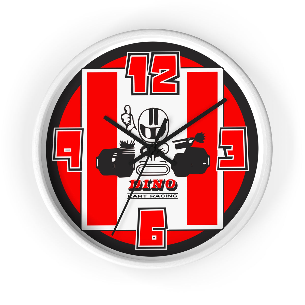 Vintage Karting Dino Racing Karts Wall Clock – Kart Racers Speed Shop
