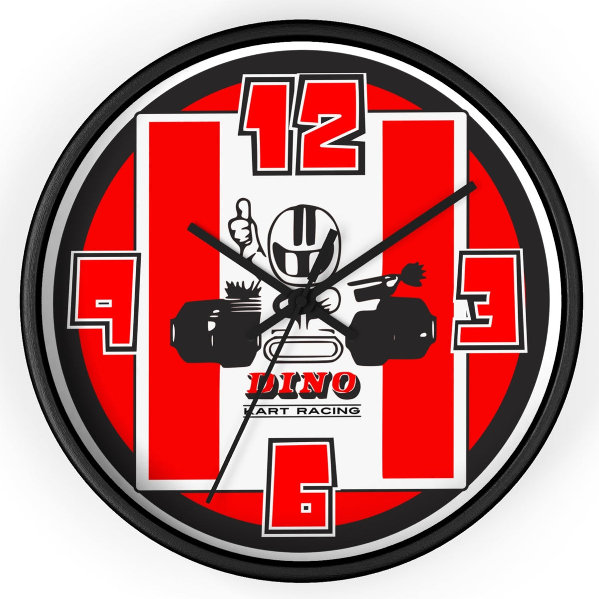 Vintage Karting Dino Racing Karts Wall Clock – Kart Racers Speed Shop