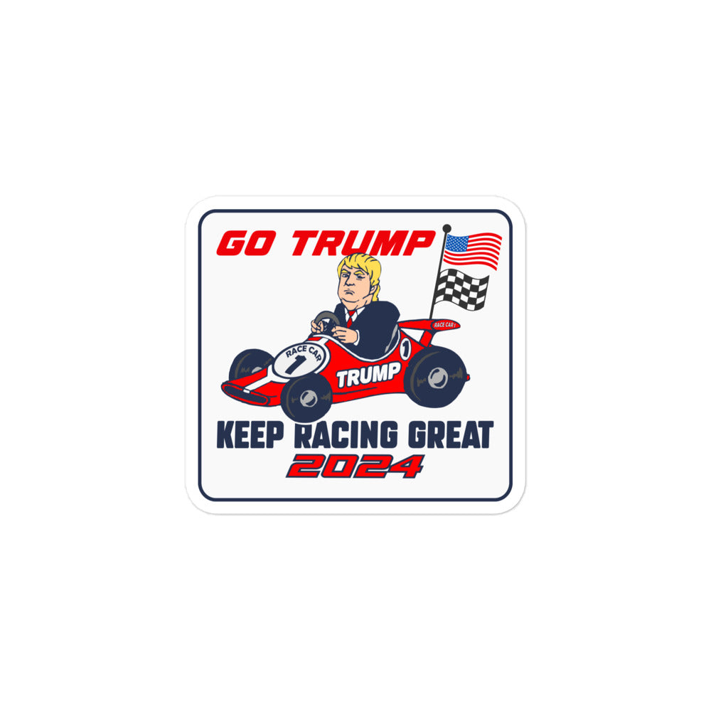 Trump Race Car #1 "Go Trump" Bubble-free stickers – Kart Racers Speed Shop