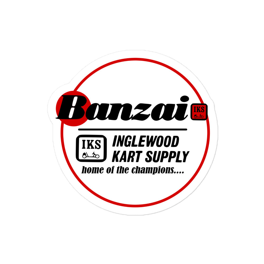 Vintage Karting Banzai IKS Kart Shop Bubble-free stickers – Kart Racers ...