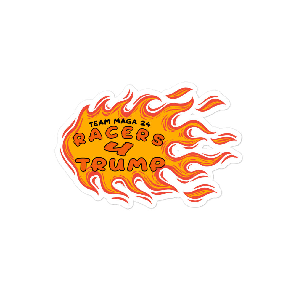 Racers 4 Trump Team MAGA 24 Flames Bubble-free stickers – Kart Racers ...
