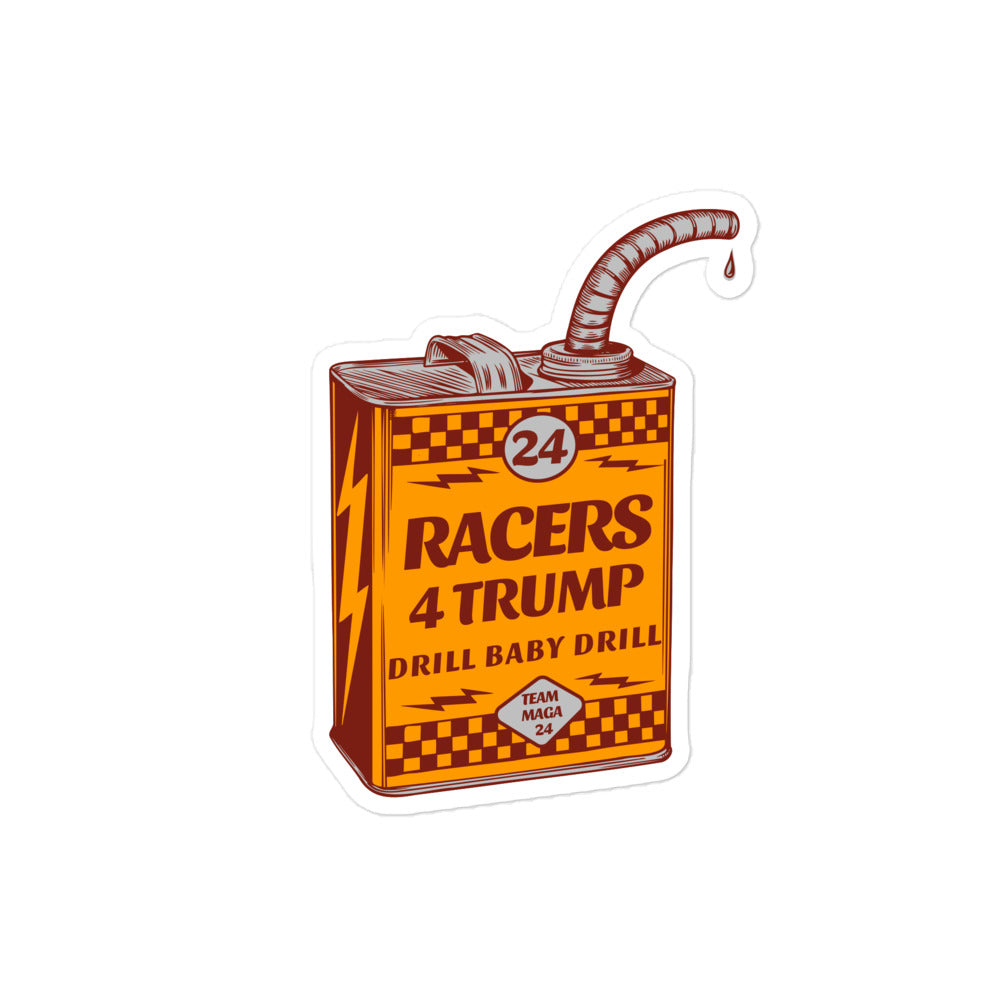 Racers 4 Trump Team MAGA 24 Drill Baby Drill Bubble-free stickers ...