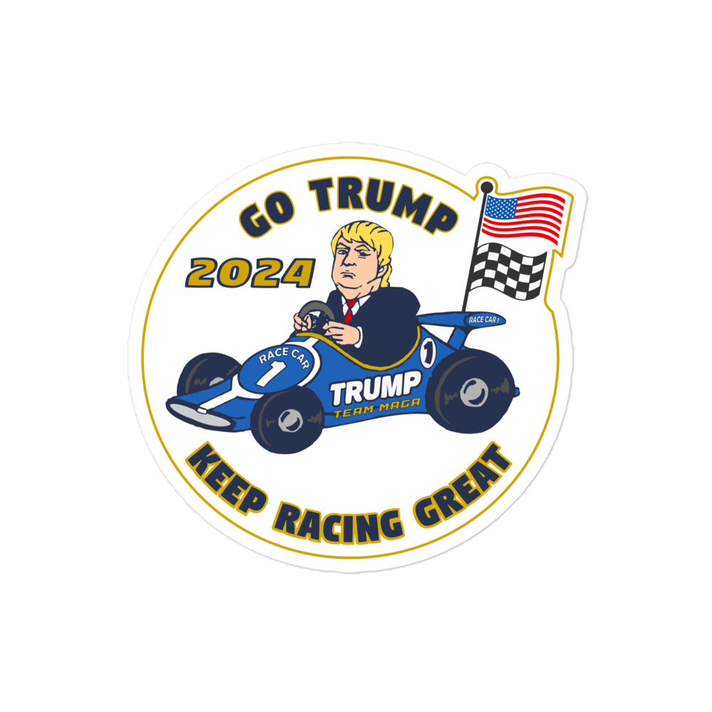 Go Trump Driving Team MAGA Racecar #1 "Keep Racing Great" 2024 Bubble ...