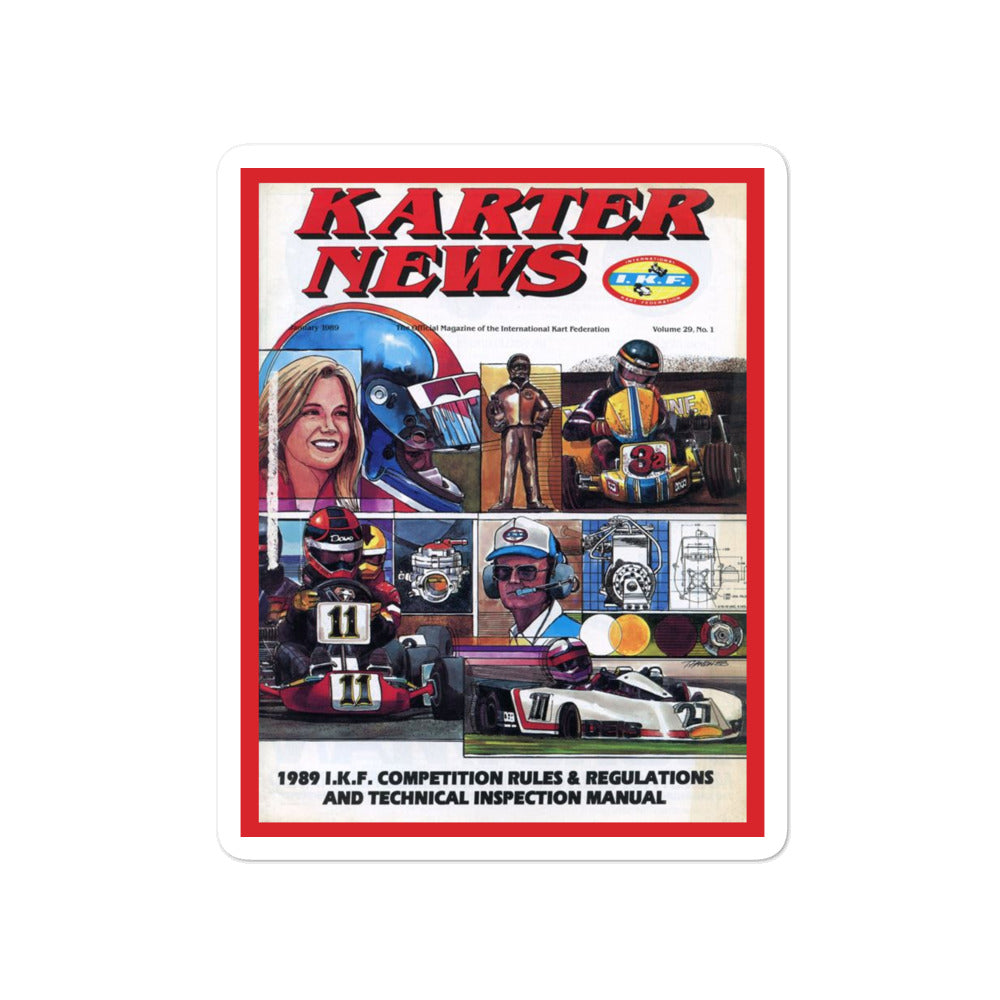 Vintage Karting January 1989 Karter News Magazine Cover Bubble-free st ...