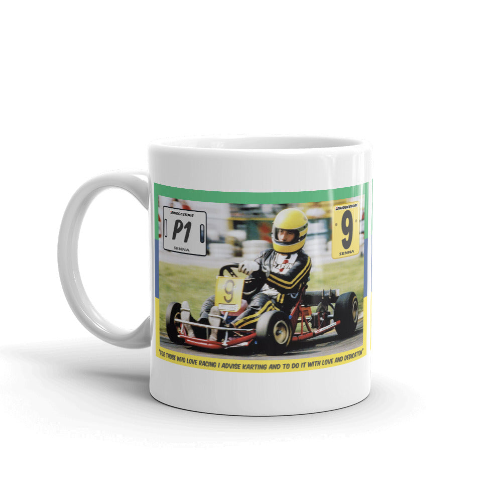 Vintage Karting Senna in DAP #9 Kart Coffee Mug – Kart Racers Speed Shop