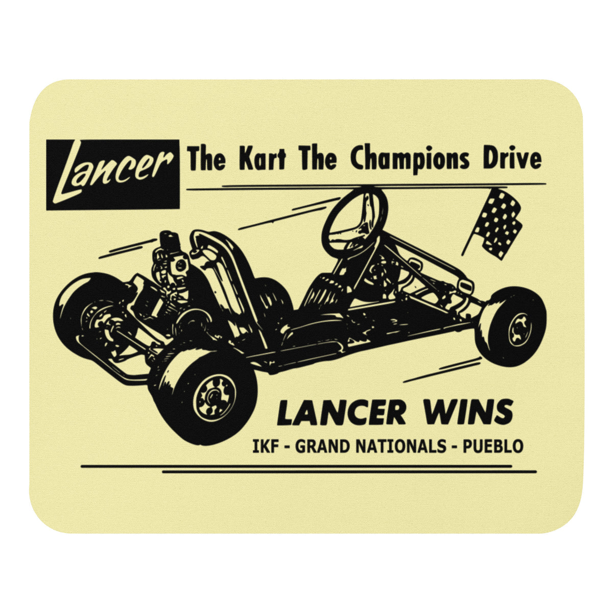 Vintage Karting Lancer Karts IKF Champion Mouse Pad – Kart Racers Speed ...